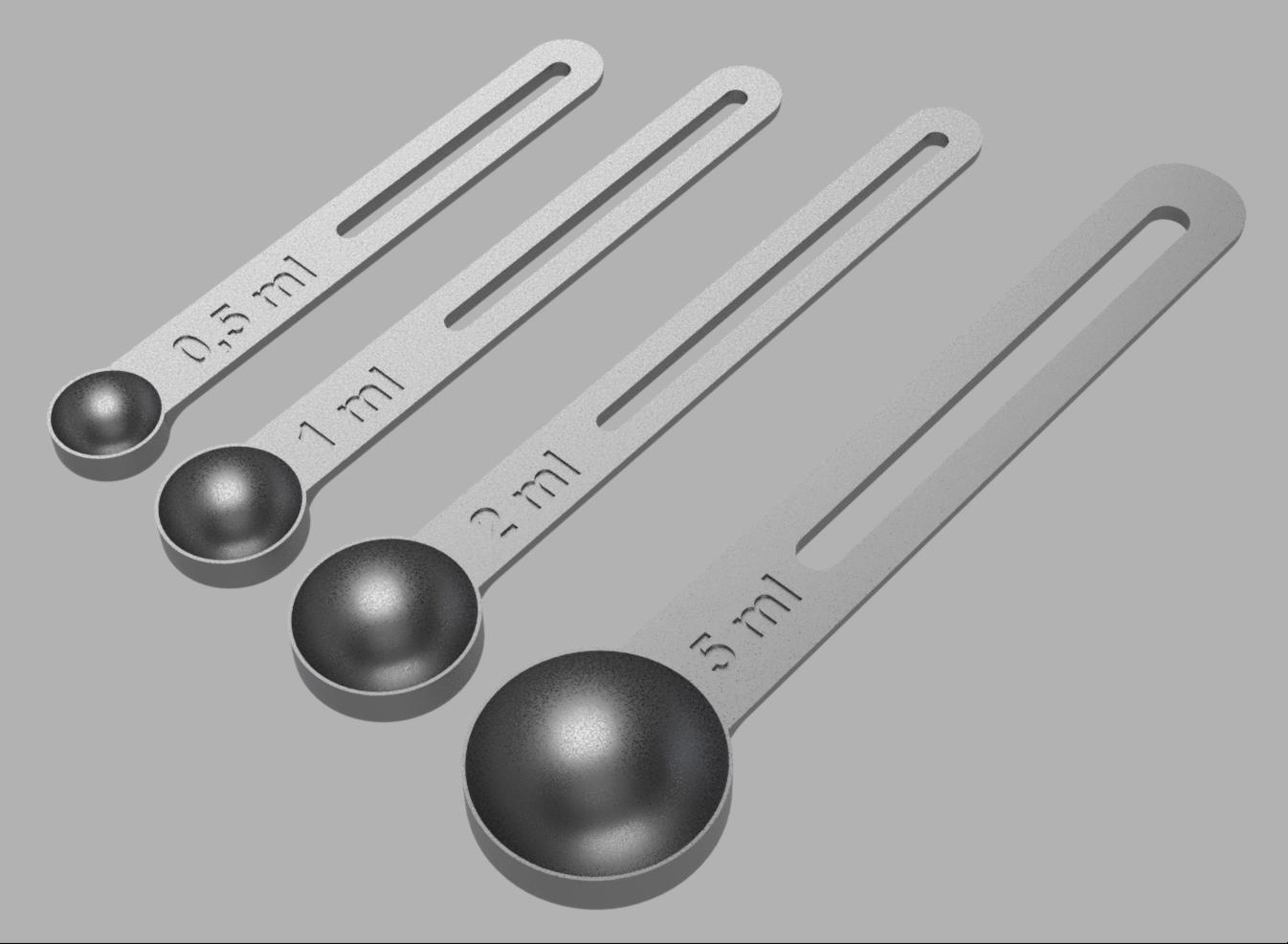 Measuring spoons 0.5 ml, 1 ml, 2 ml, 5 ml (Odměřovací lžičky) by Pavel ...