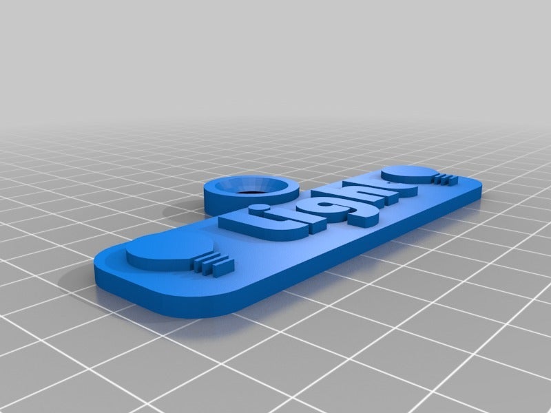 Custumizable Nametag with Icons by onebeartoe | Download free STL model ...