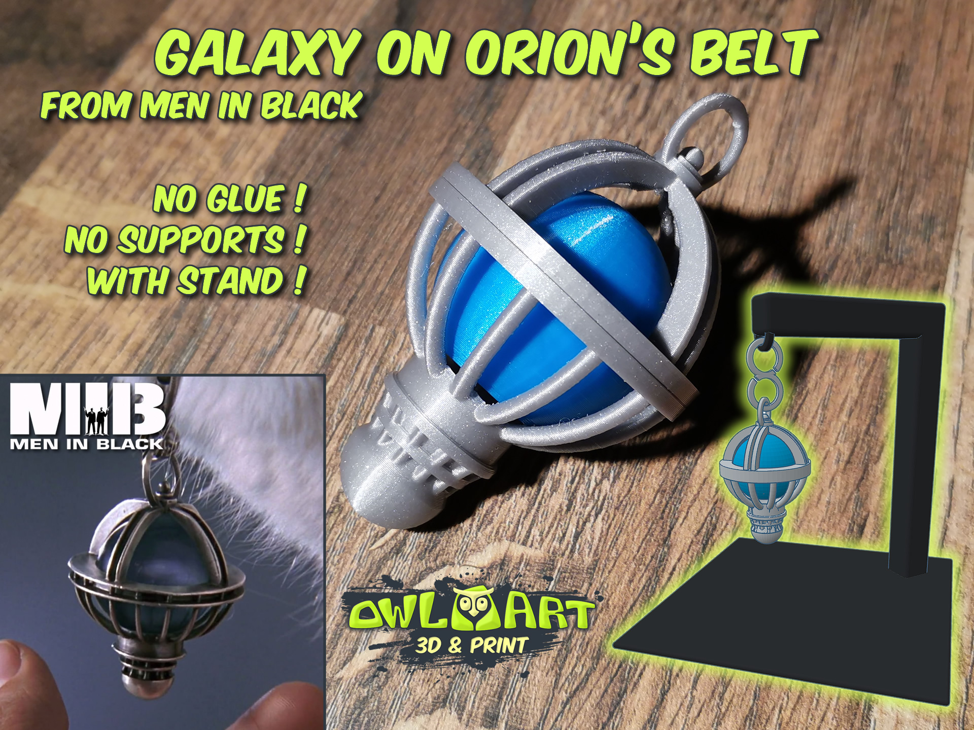 Galaxy on Orion's Belt With Stand (Men in Black) by OwL Art | Download ...