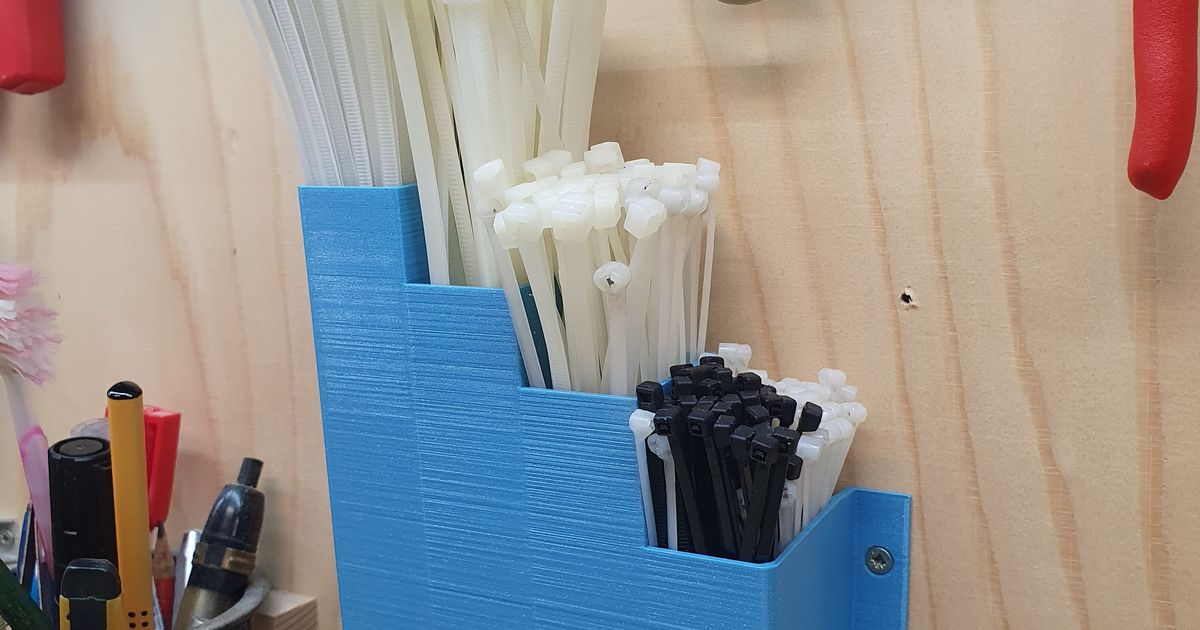 Wall-mount ZipTie / Cable Tie Holder by VolkerMueller | Download free ...