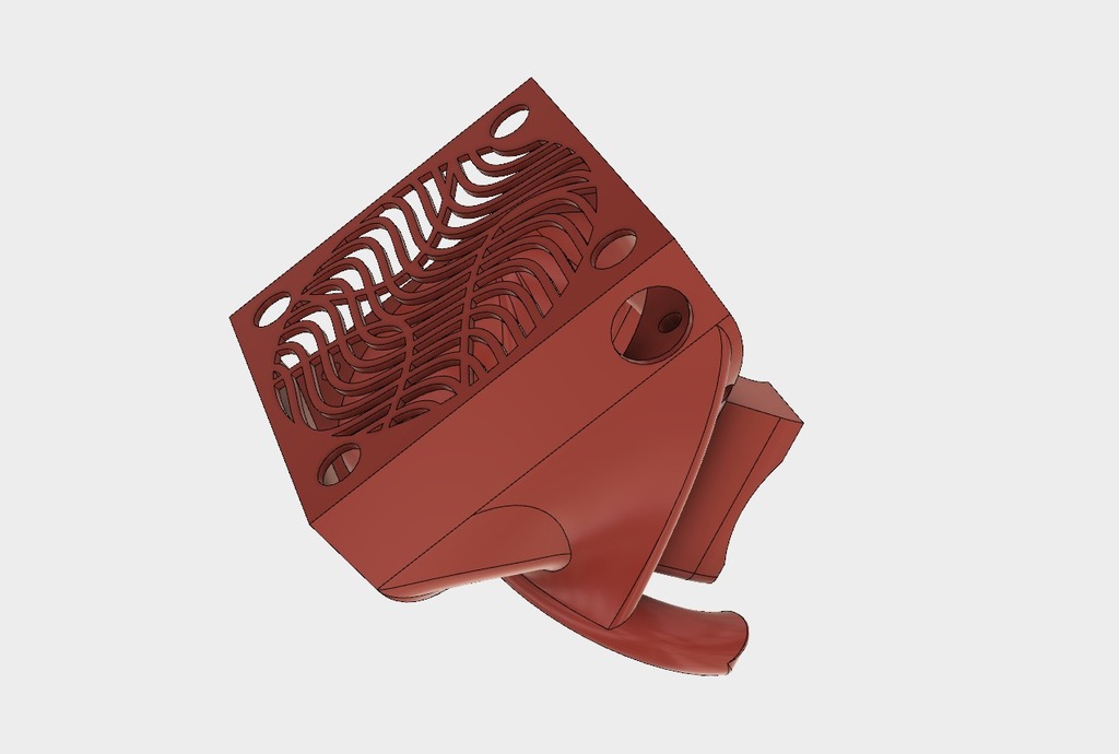 Prometheus v2 hot end 50mm Fan Shroud with Print Cooling by Brad ...