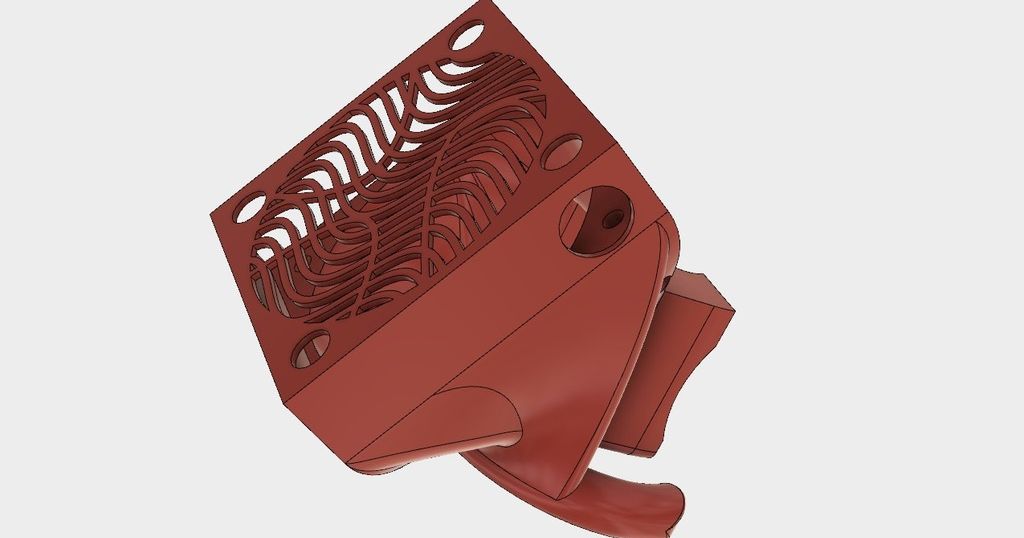 Prometheus v2 hot end 50mm Fan Shroud with Print Cooling by Brad Shannon | Download free STL ...