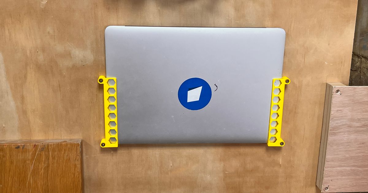 Simple Laptop Wall Mount by NicG | Download free STL model | Printables.com