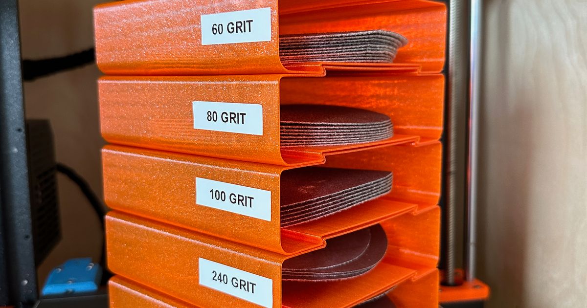 Modular Sanding Disc Organizer by ichiban | Download free STL model ...