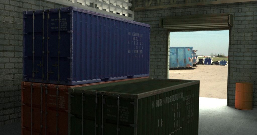 20ft Shipping Containers by Books | Download free STL model ...