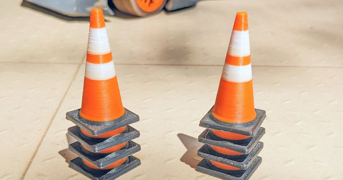 Traffic cones - Stackable design by RamBros | Download free STL model ...