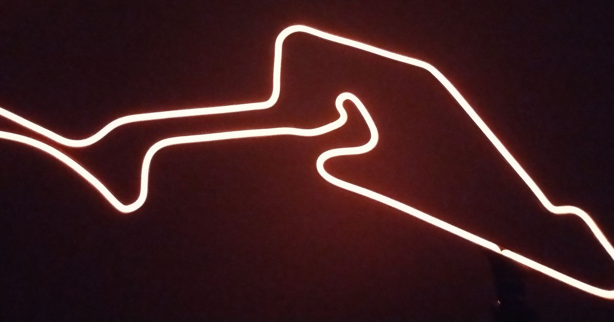 Mini neon sign of Nurburgring GP track by Dadudos | Download free STL ...