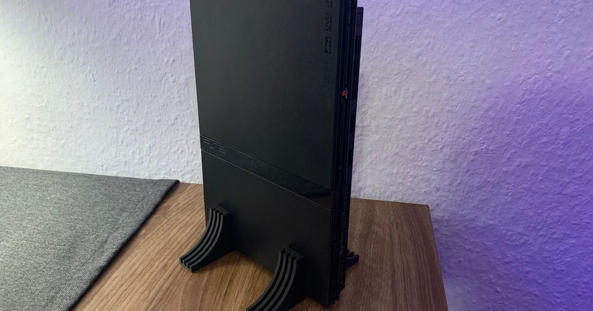 PS2 Slim Stand (Vertical) by cmuche | Download free STL model ...