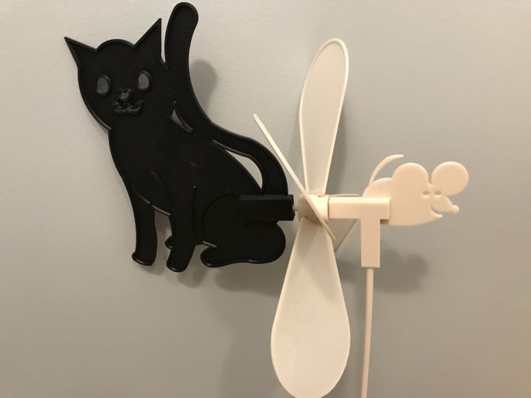 Cat & Mouse Wind Spinner Toy by Simple3D | Download free STL model ...
