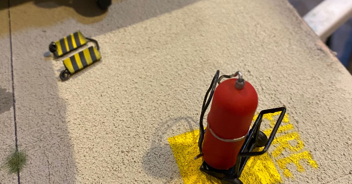 Fire extuigisher cart for scale models by Henryhbk | Download free STL ...
