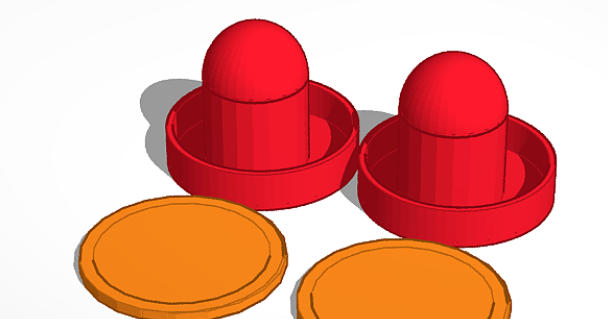 air hockey pucks and mallets by chrisgabb | Download free STL model ...
