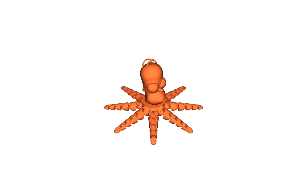 Homer octopus by guigui_la_moutarde | Download free STL model ...