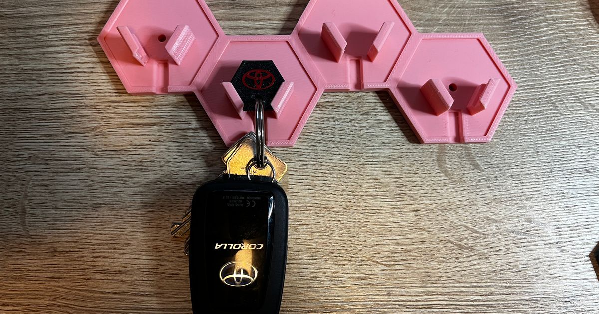 Different extruded keychains for Modern Key Hanger by Charles ...