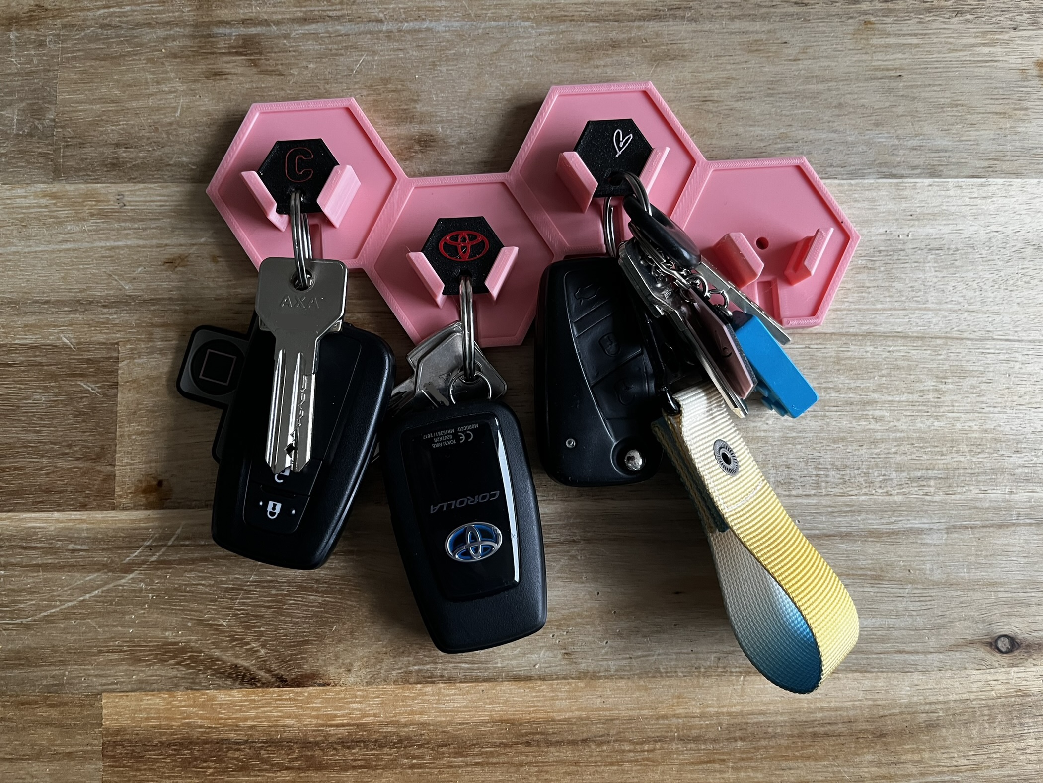 Different extruded keychains for Modern Key Hanger by Charles ...