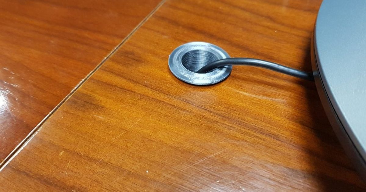 Cable guide for table hole by Qualith | Download free STL model ...