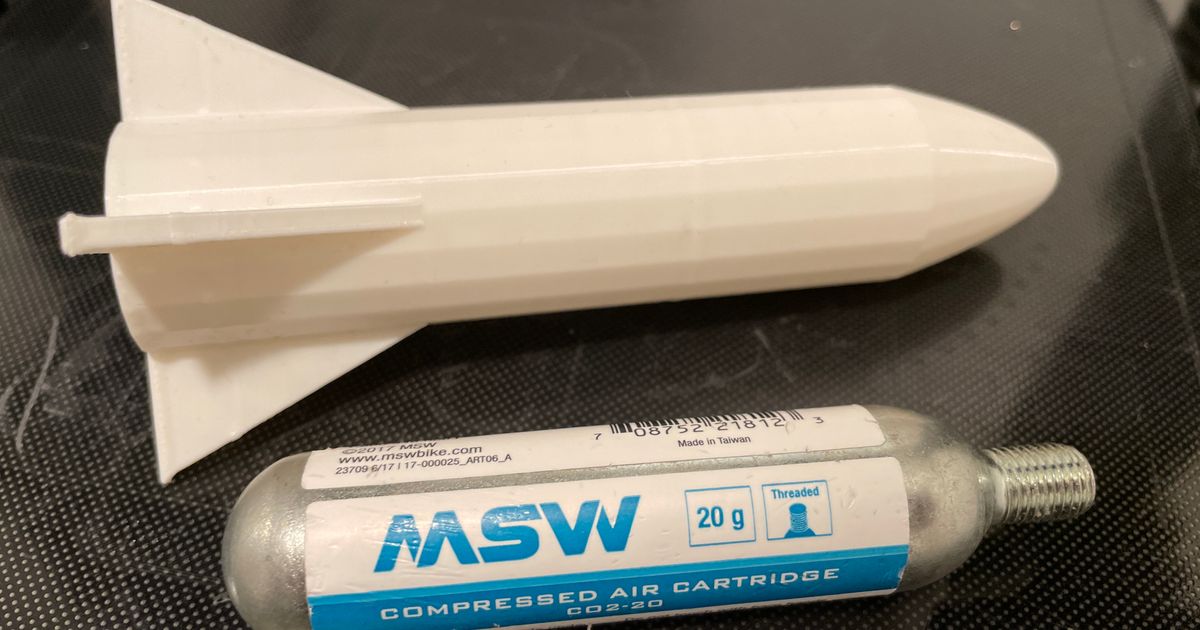 Co2 Rocket von MTBmaker15 | Kostenloses STL-Modell herunterladen ...