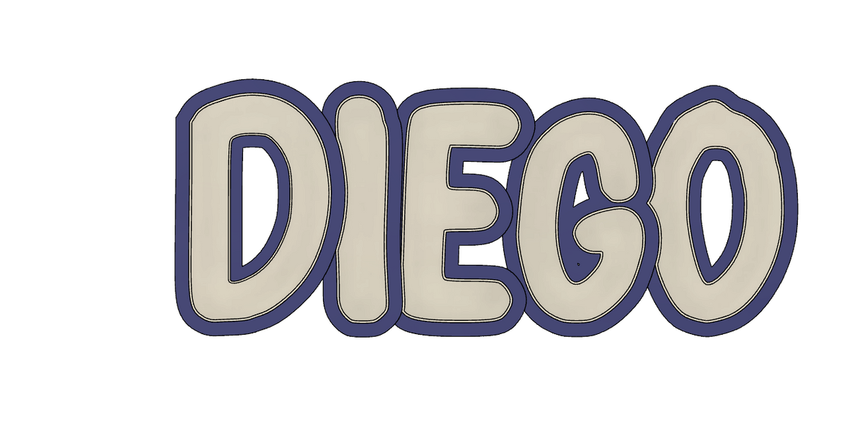 diego nameled by dre_store_3dprint | Download free STL model ...