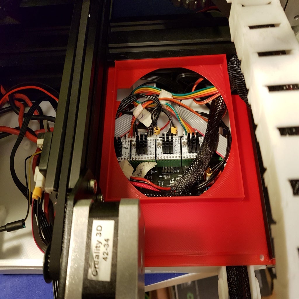 Ender 3 rear electronics case lid for 90mm fan by Qualith | Download ...