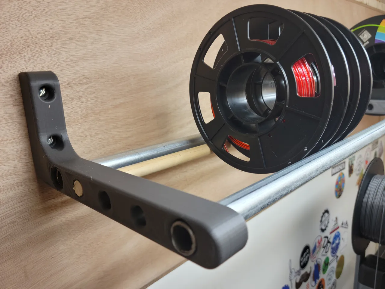 Filament Spool Shelf Bracket by Overall Makerworks | Download free STL ...