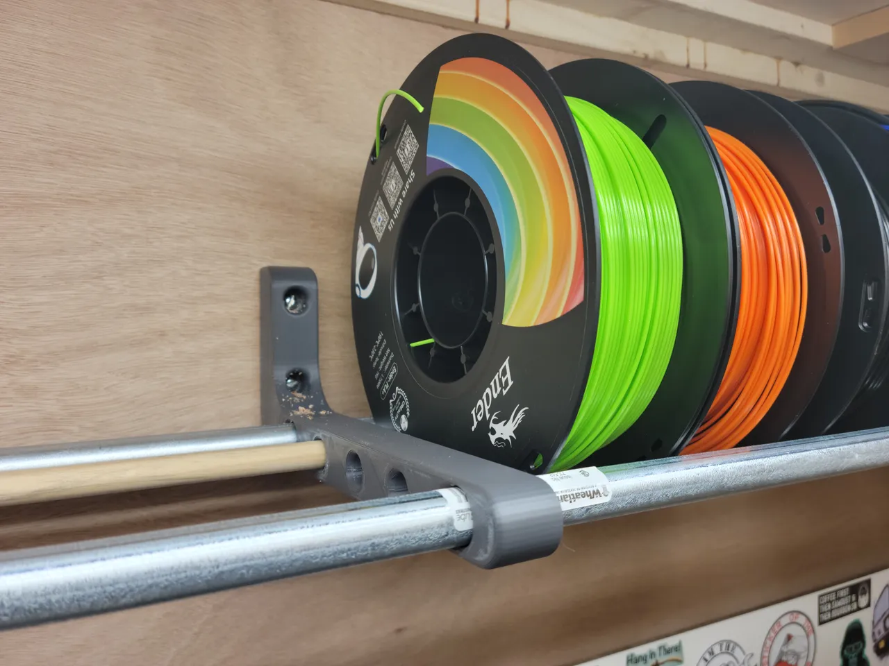 Filament Spool Shelf Bracket by Overall Makerworks | Download free STL ...