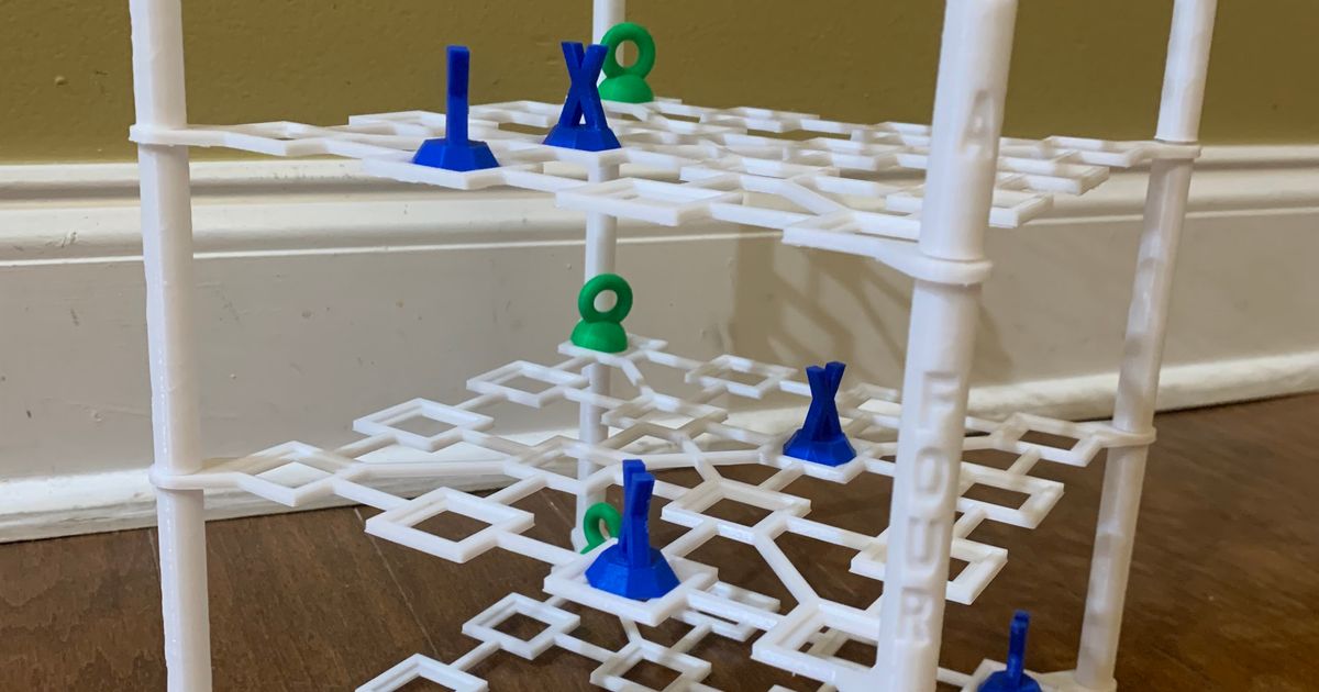 3D Four-in-a-row Game by Hello.New.Lab | Download free STL model ...