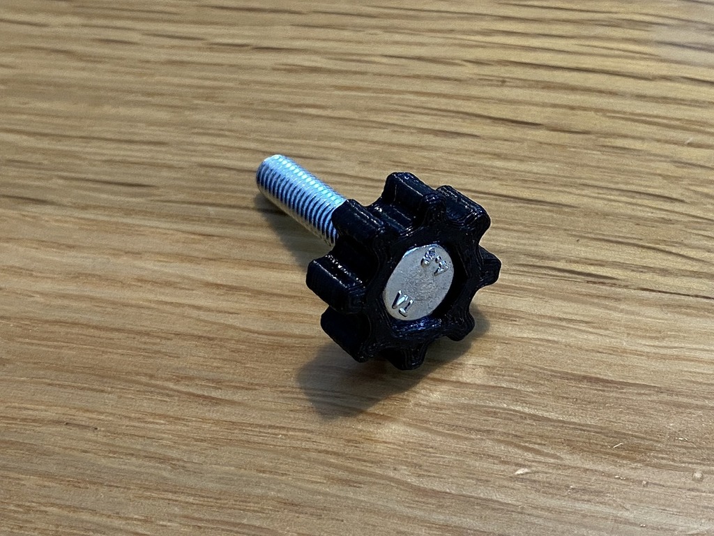 Knob press-fit version for M6 bolt by kiwamu | Download free STL model ...
