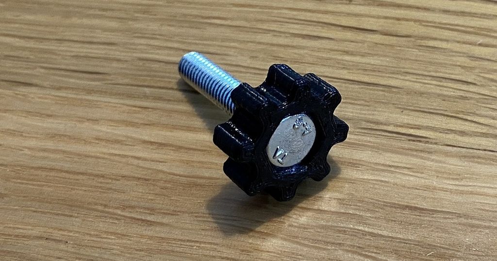 Knob press-fit version for M6 bolt by kiwamu | Download free STL model ...