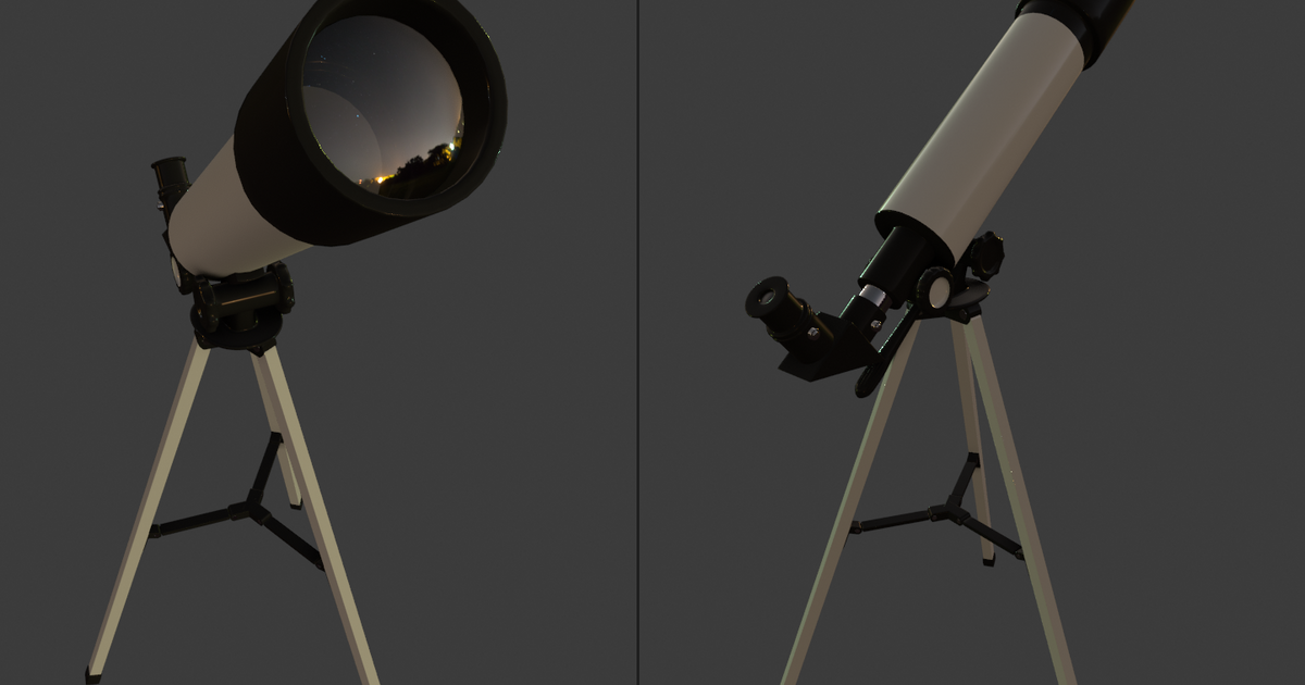 Backyard Telescope Render Model by Books | Download free STL model ...