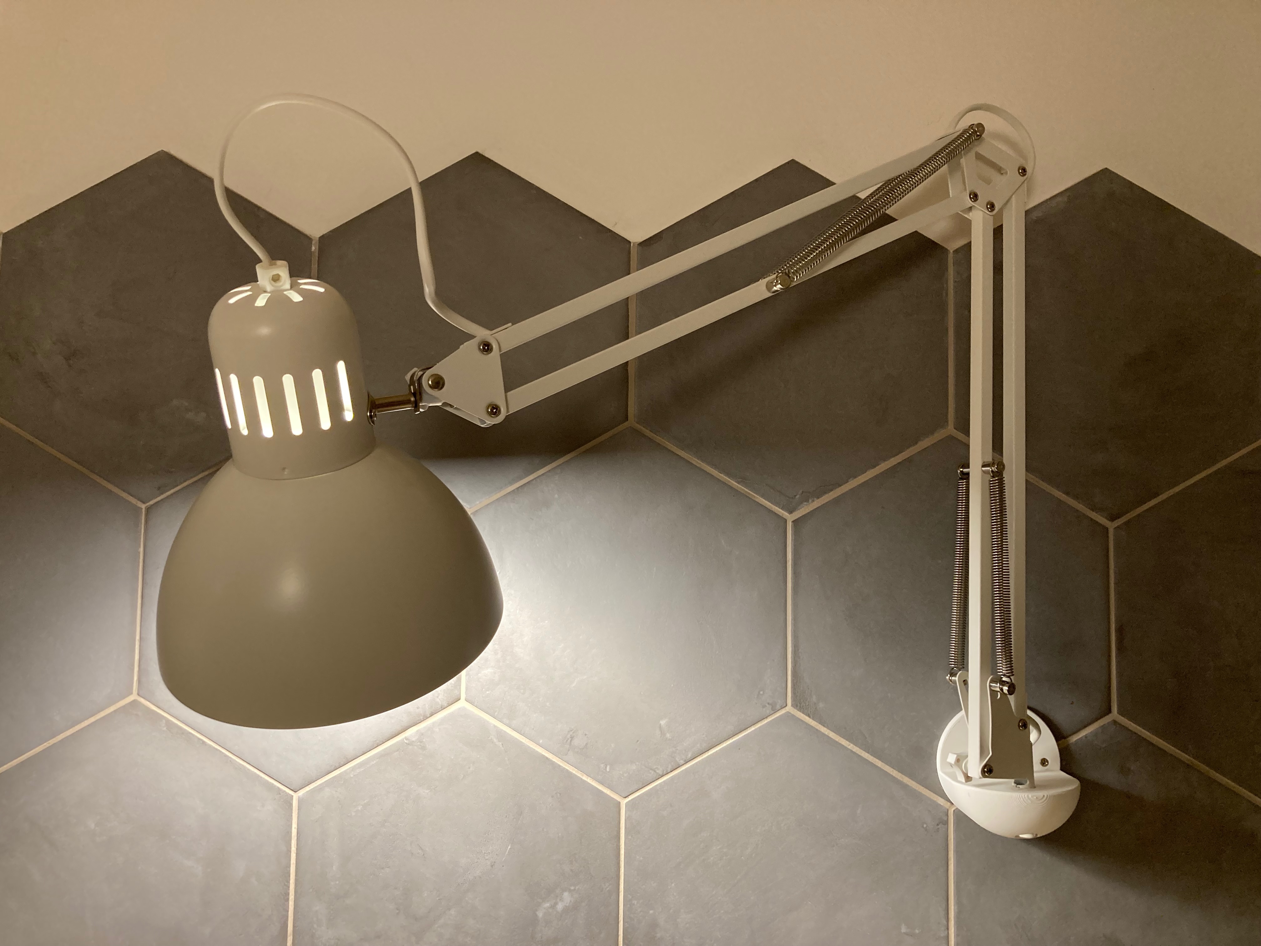 IKEA TERTIAL lamp wall mount adapter (parametric) by netmilk | Download ...