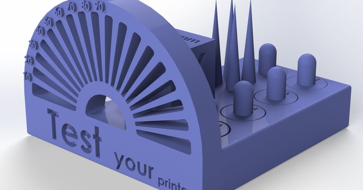 test your printer von Melon3D | Kostenloses STL-Modell herunterladen ...