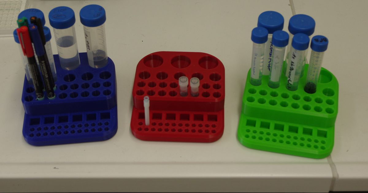 Tube rack for wet lab by PagelGroup | Download free STL model ...
