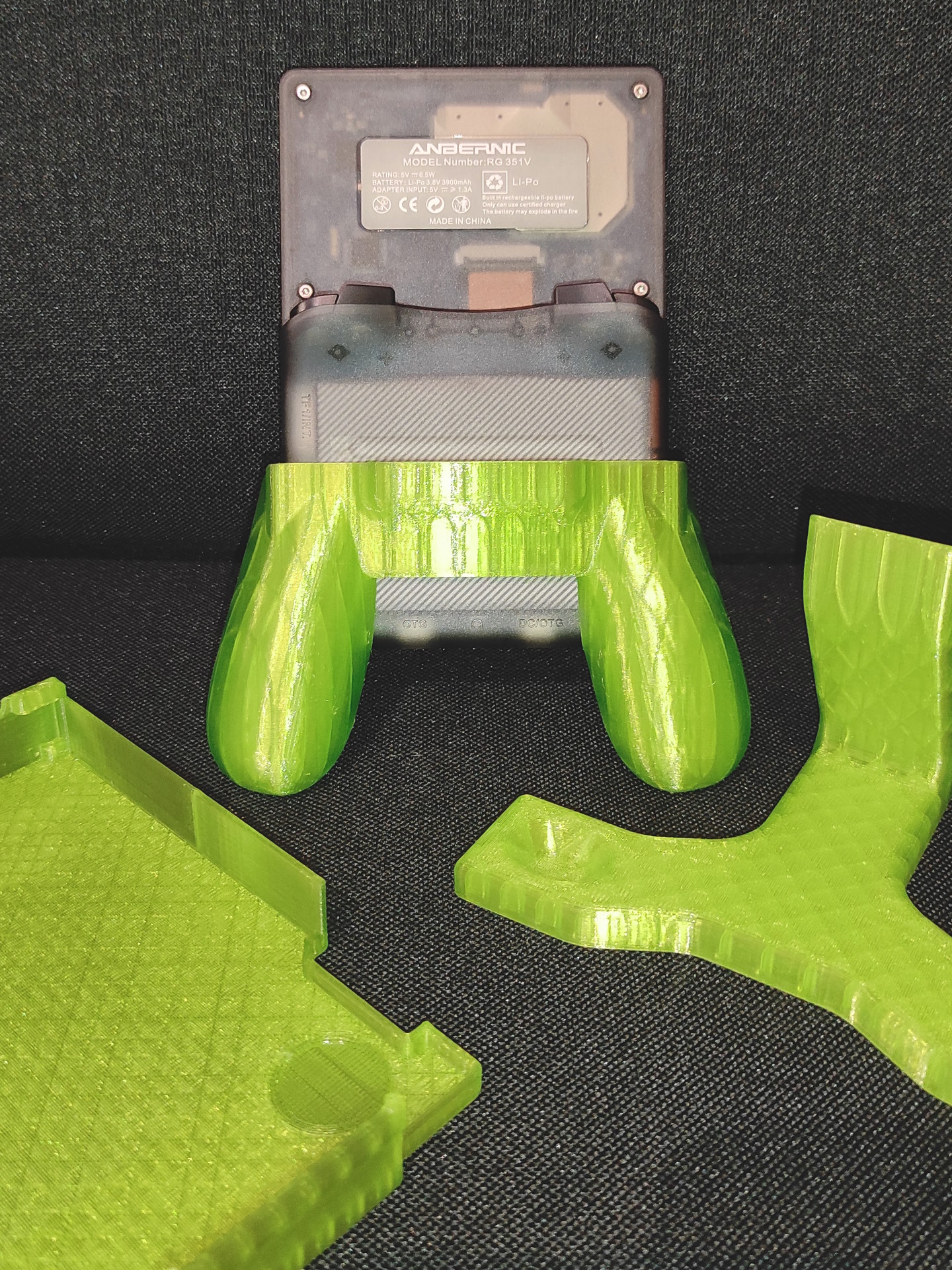 Anbernic RG351V Grip, Front Cover, Stand by STR | Download free STL ...