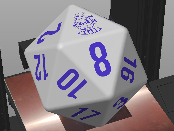3D Printing Nerd Large Scale Dice - Multimaterial by YourBuddyDinec ...