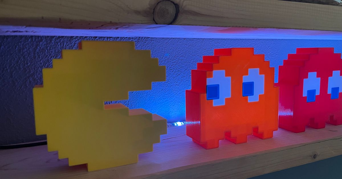 Pac-Man pixel model por Jacob | Descargar modelo STL gratuito ...