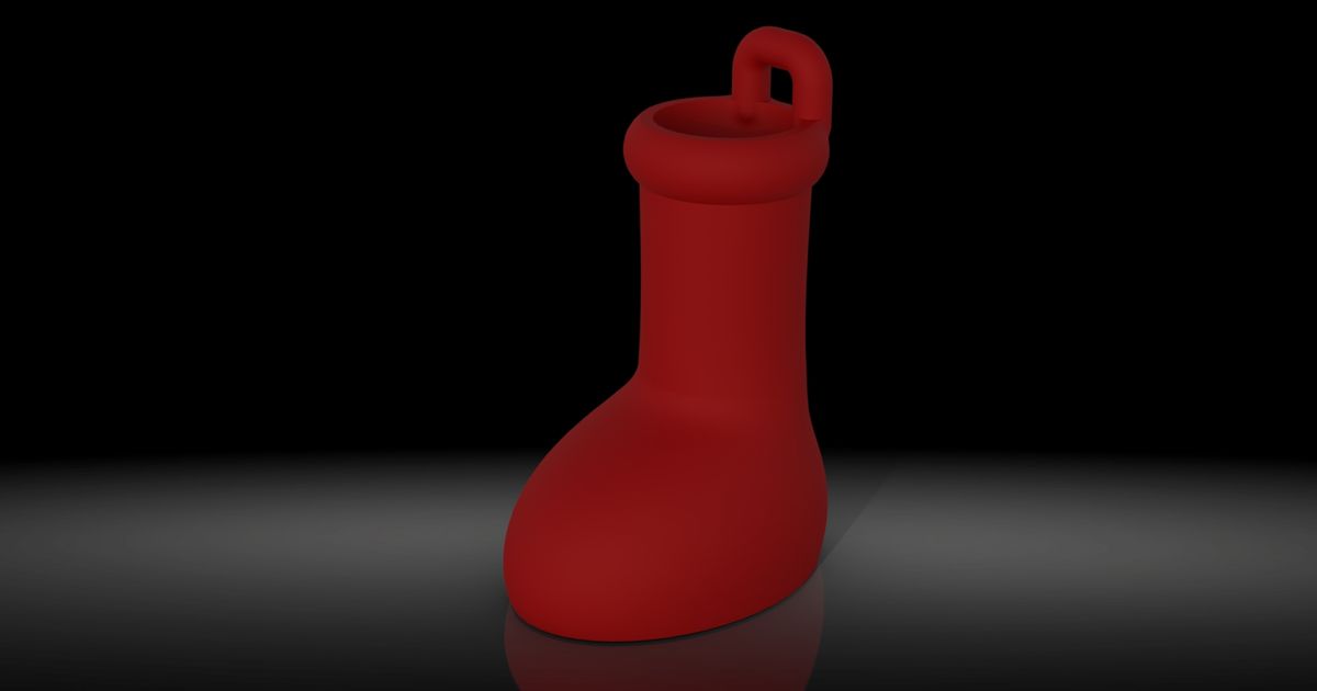 Big Red Boot Keychain by THop3D | Download free STL model | Printables.com