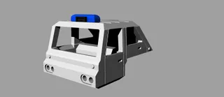 EVA Extruder tri-horn duct with beacon mount by cbearman | Download ...