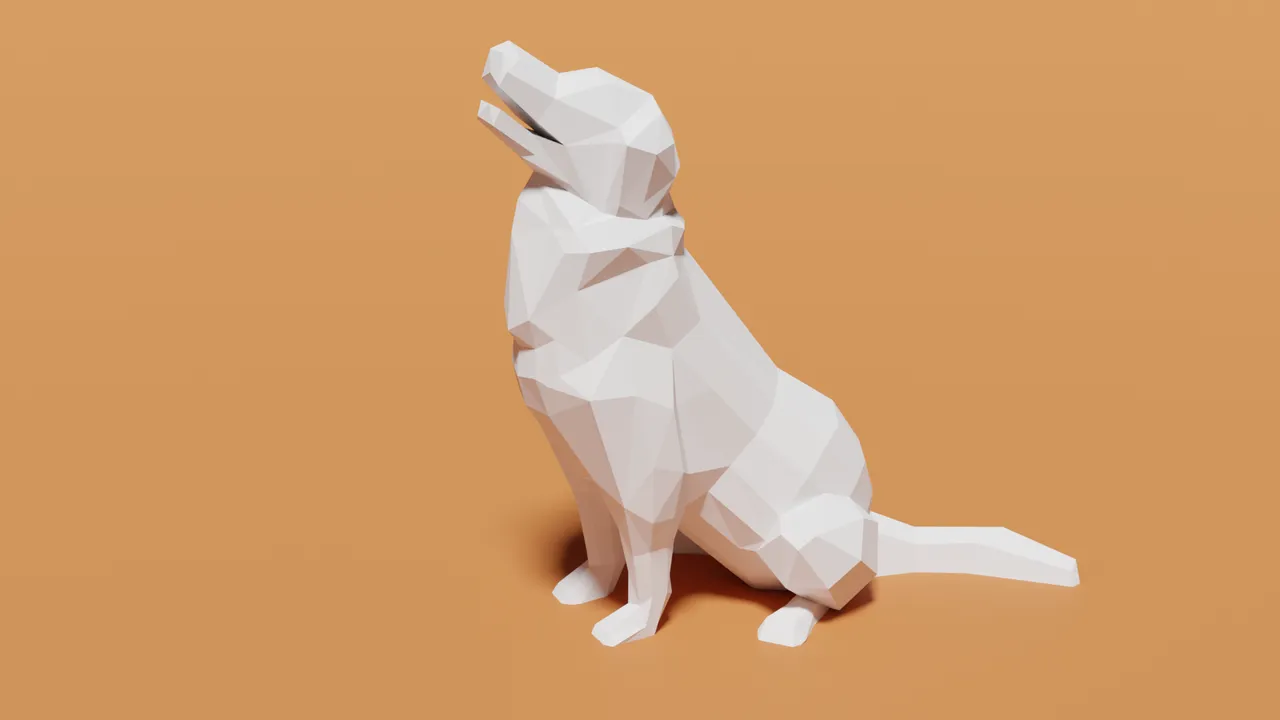 Low Poly Dog (Golden Retriever Labrador) (Decoration) (No Supports) FIXED by BP3D | Download ...