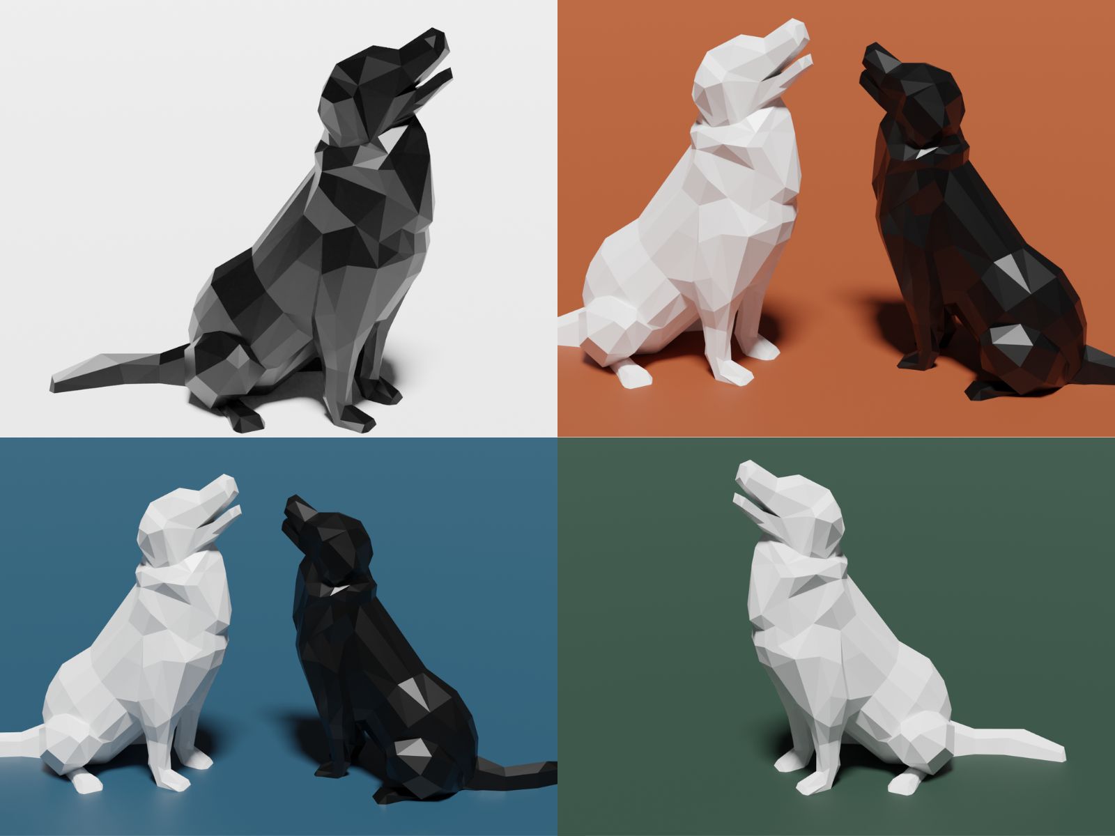 Low Poly Dog (Golden Retriever Labrador) (Decoration) (No Supports ...