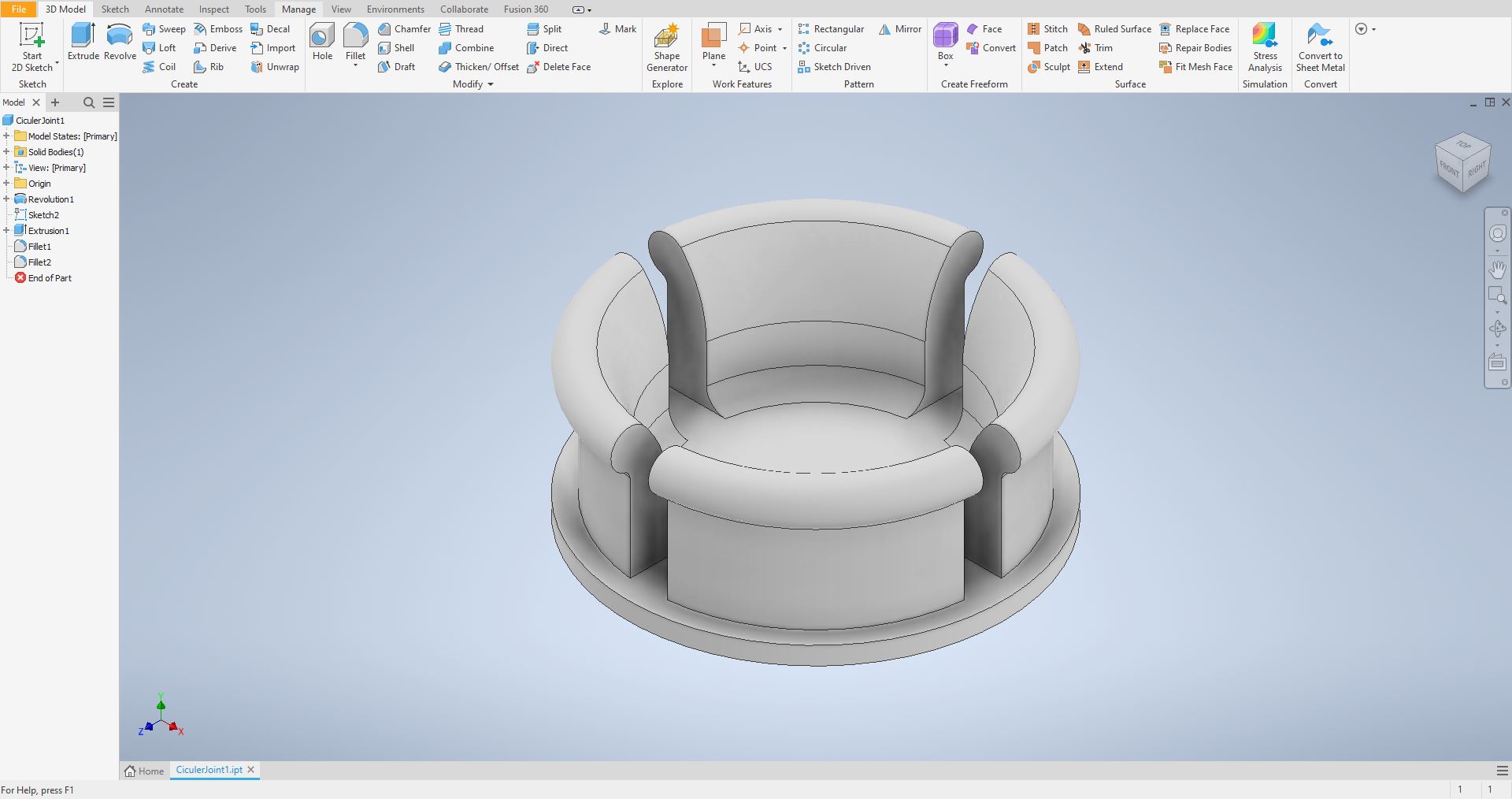Circular rotating joint por 3DBlacksmith | Descargar modelo STL ...
