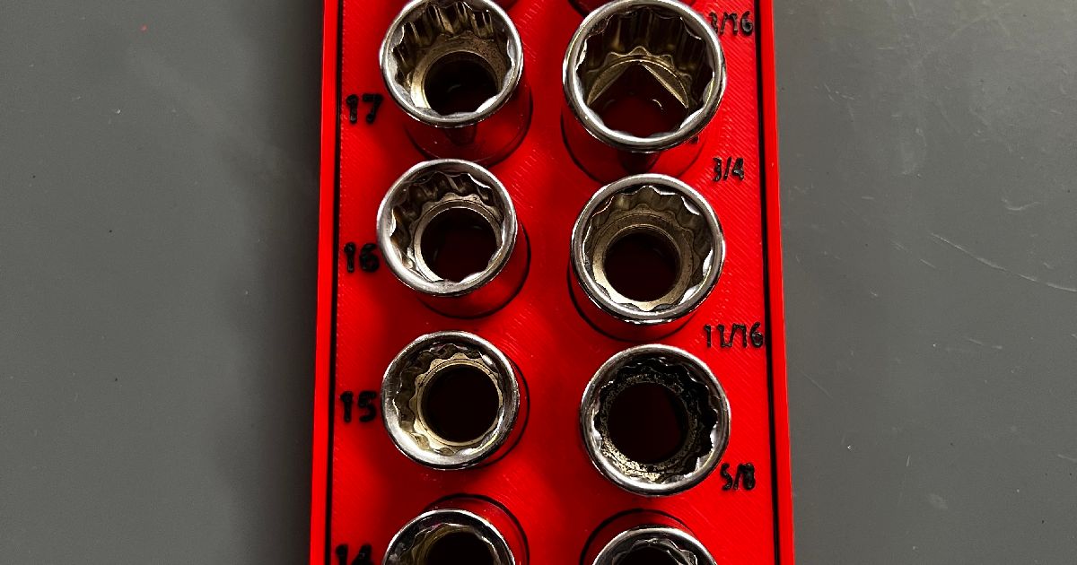 Gridfinity 1 2 Drive Socket Holder By Omar Bakhsh Download Free STL Gridfinity 1 2 Drive Socket Holder By Omar Bakhsh Download Free STL