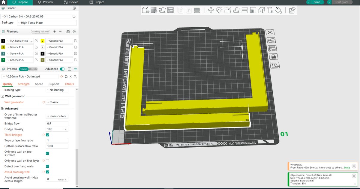 X1C 2mm longer LED trim by Randyre | Download free STL model ...
