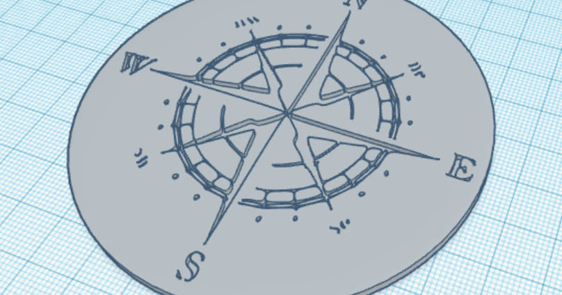 Compass drink coaster by Marlin | Download free STL model | Printables.com