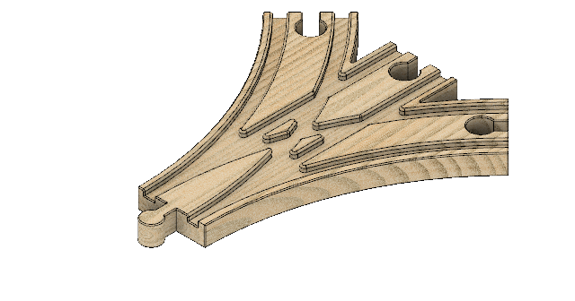 Brio Compatible Three Way Split by Print A Train | Download free STL ...