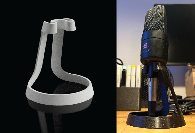 Snap-in Microphone Desk Stand (V3) by TaisT | Download free STL model ...