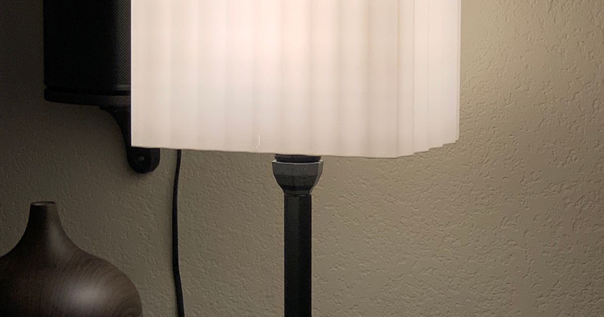 Curvy Lamp Shade with Stem Assembly by Ricky | Download free STL model ...