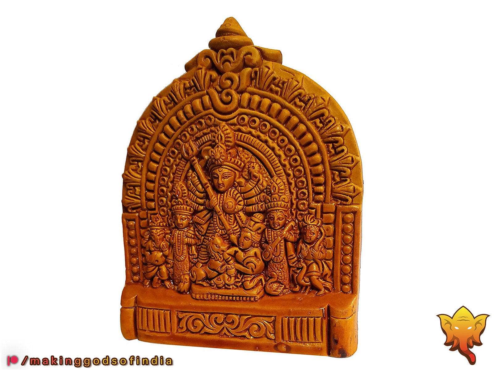 Durga in Epic Battle in Terracotta by Vedic Futura | Download free STL ...