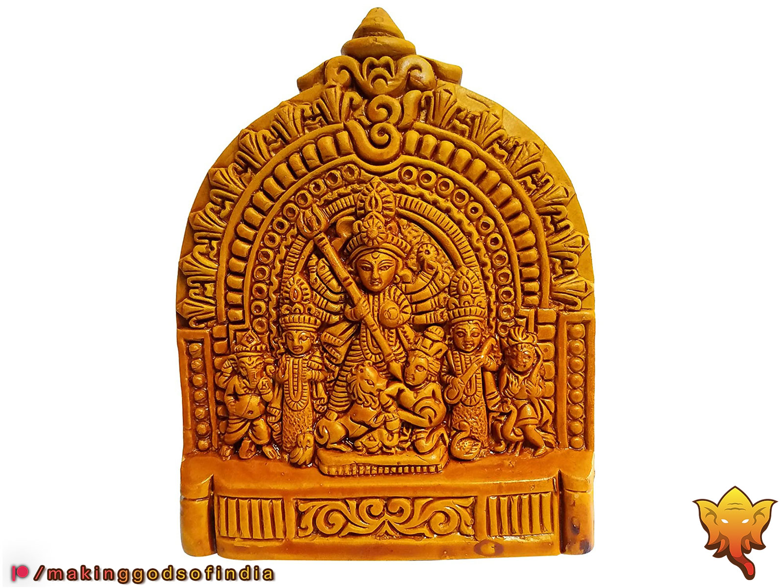 Durga in Epic Battle in Terracotta by Vedic Futura | Download free STL ...