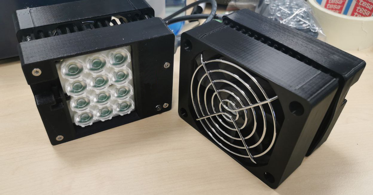 LED Strobe Illumination GS Vitec Multiled QT/QX 80mm Fanmount by sternli27 | Download free STL ...