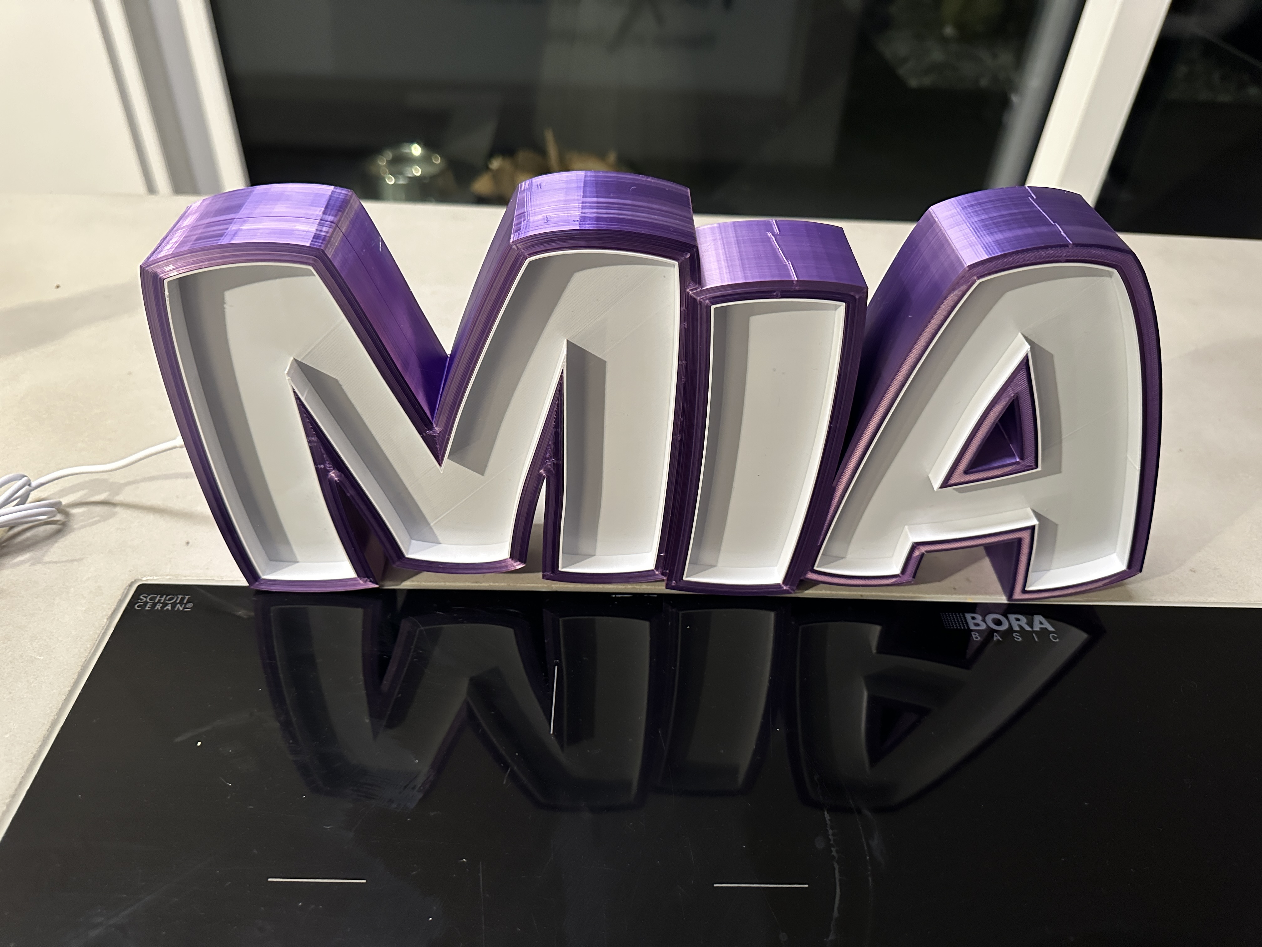 "MIA" LED- Namenslampe por T-D3SIGN | Descargar modelo STL gratuito ...