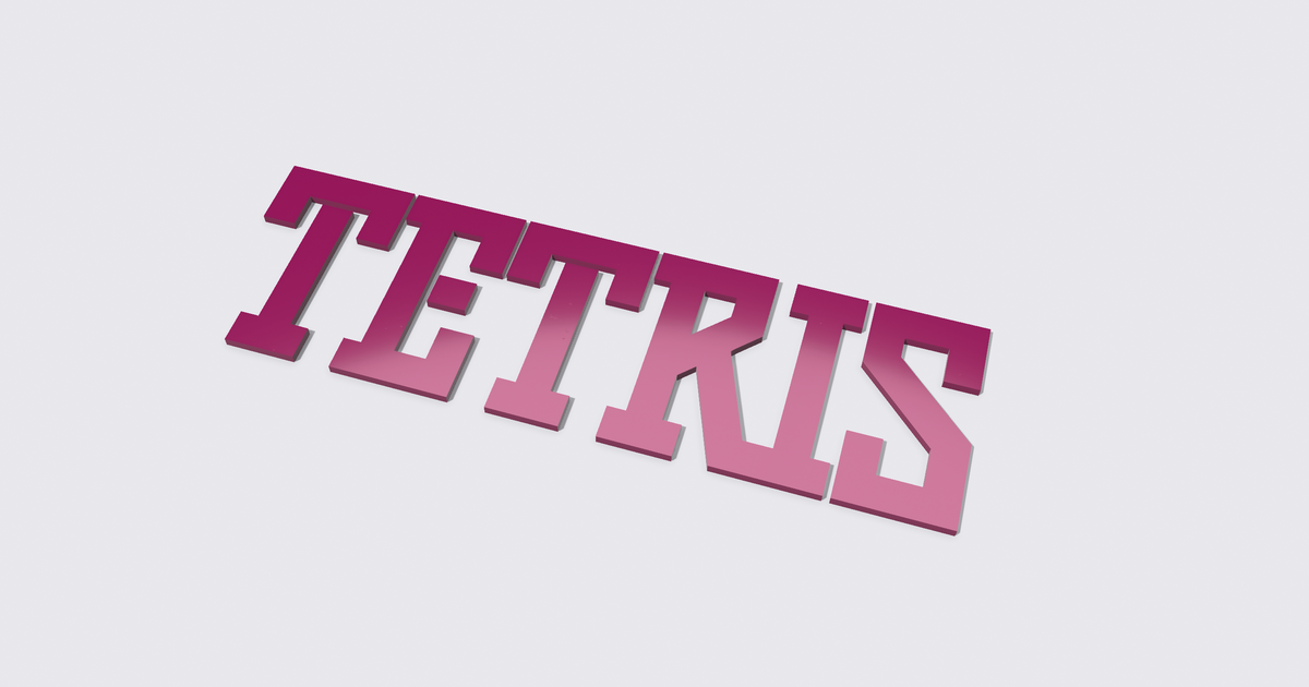 Tetris Logo von ToxicMaxi | Kostenloses STL-Modell herunterladen ...